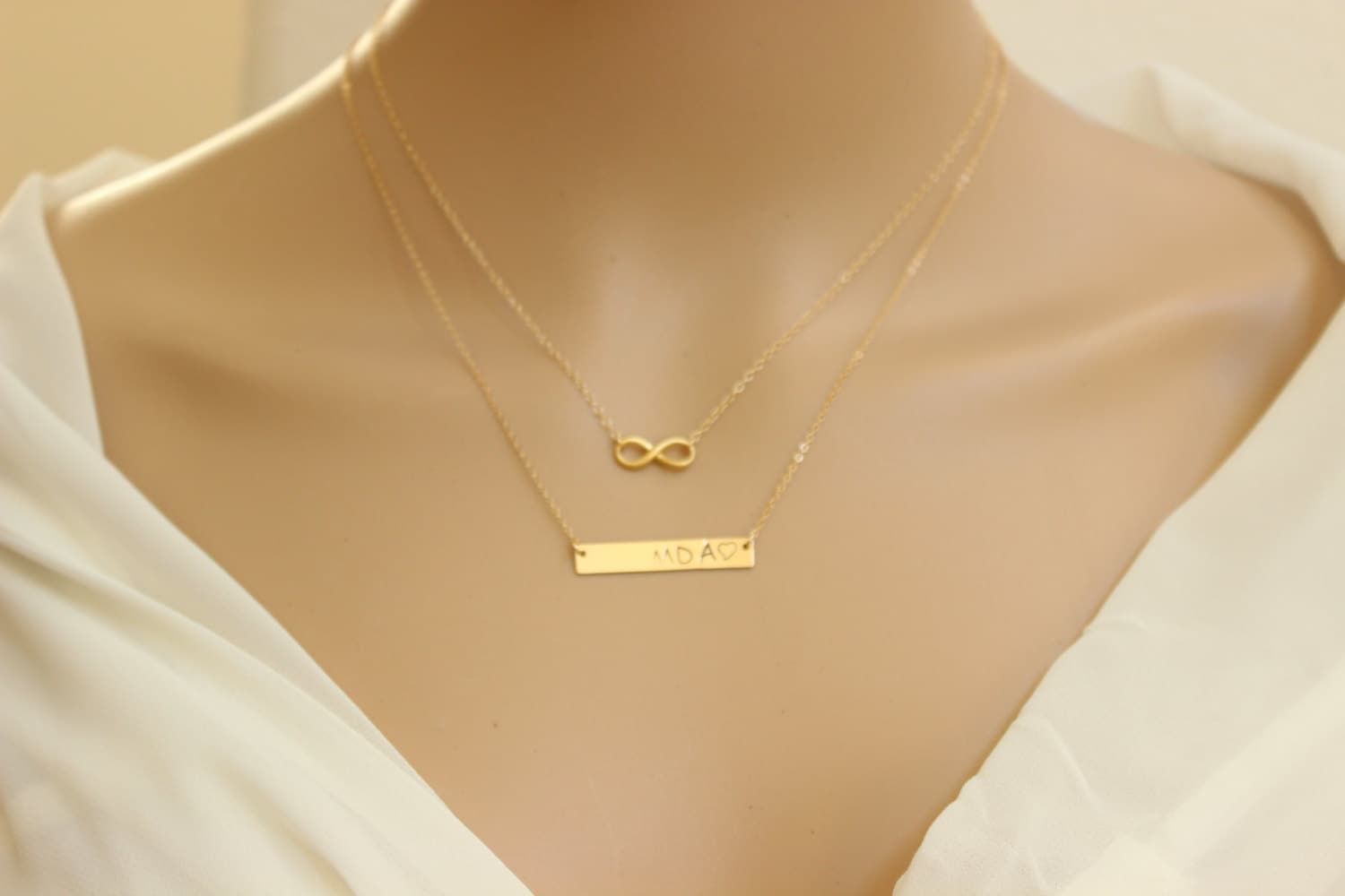 Infinity Necklace Tiny Necklace Gold Infinity Charm - Etsy