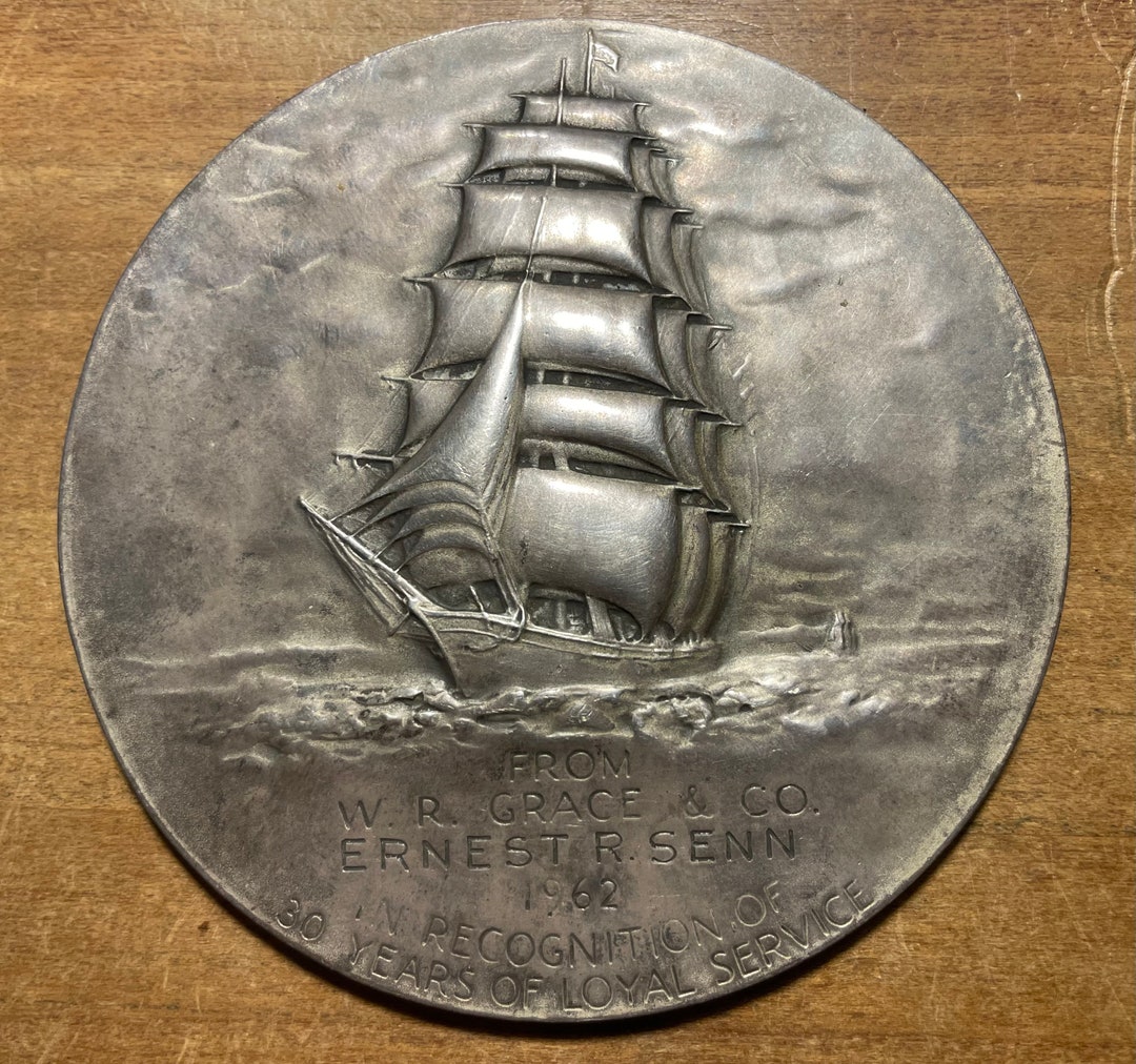 Vintage 1960's Medallic Art Company New York Large Sterling Silver ...