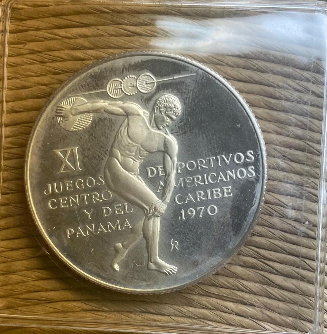 1970 Panama 925 Sterling Silver 5 Balboas CAC Games Coin - Etsy