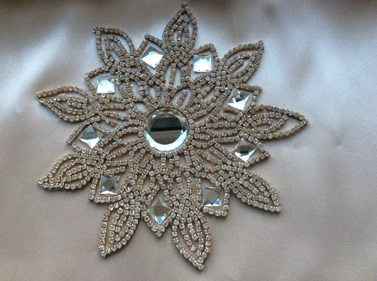 Rhinestone Beaded Appliqué Decor for a Dress, DIY Wedding, Wedding ...