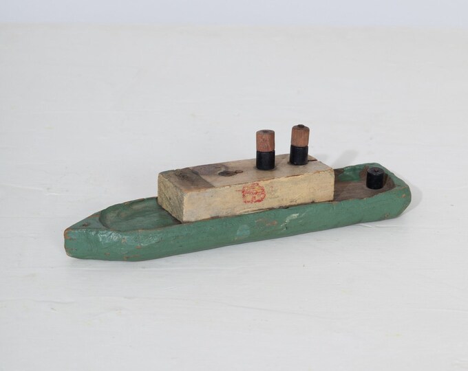 Folk Art Boat Hand Made Carved Toy - Etsy