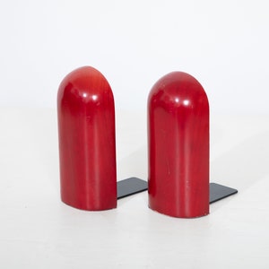 Red Wood Bookends - Etsy