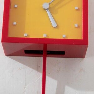 Clock Pendulum IKEA BRYT Red Yellow - Etsy