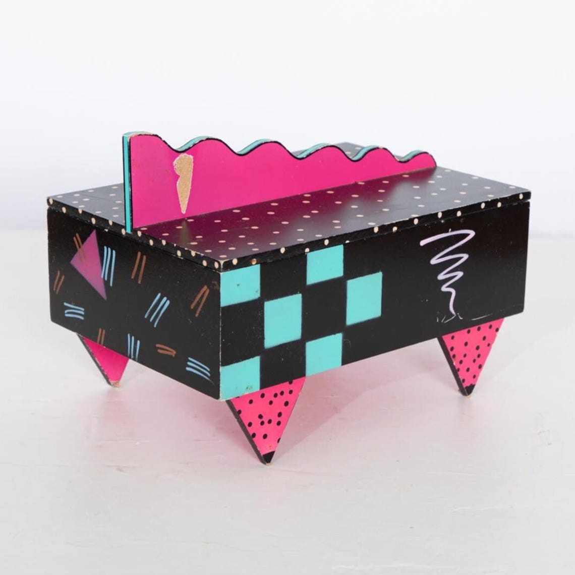 Memphis Style Box by Hollis Fingold for Radar Designs Inc 1989 Signed ...