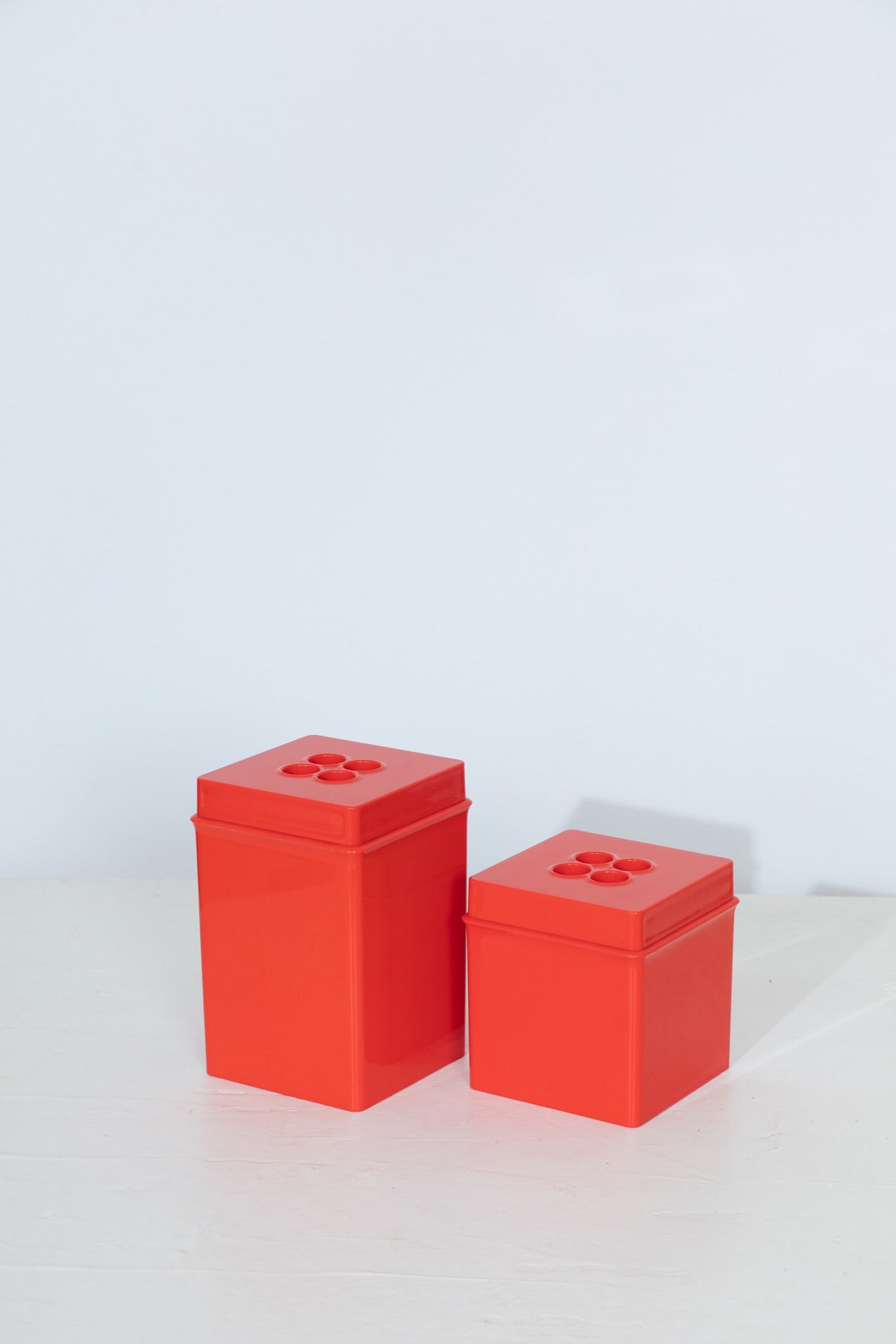 Dansk Red Canisters Designed by Gunnar Cyren Set of 2 - Etsy