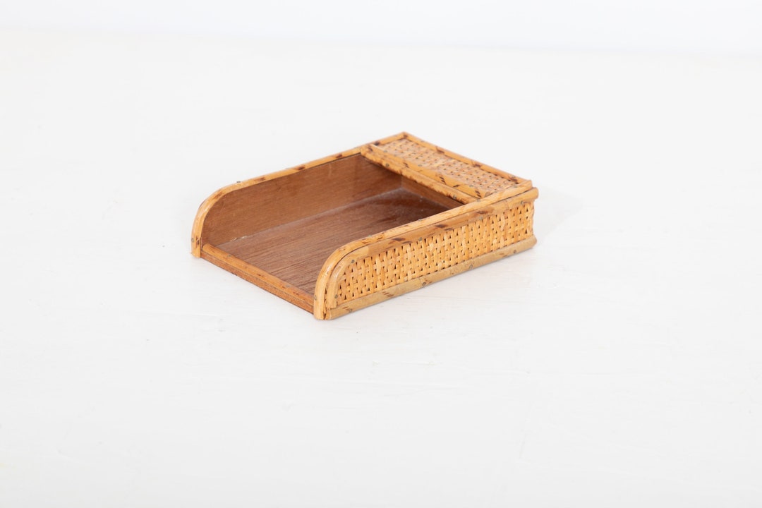 Rattan Note Pad Holder - Etsy