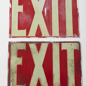 Metal Exit Signs Vintage Set of 2 - Etsy