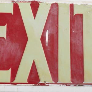 Metal Exit Signs Vintage Set of 2 - Etsy