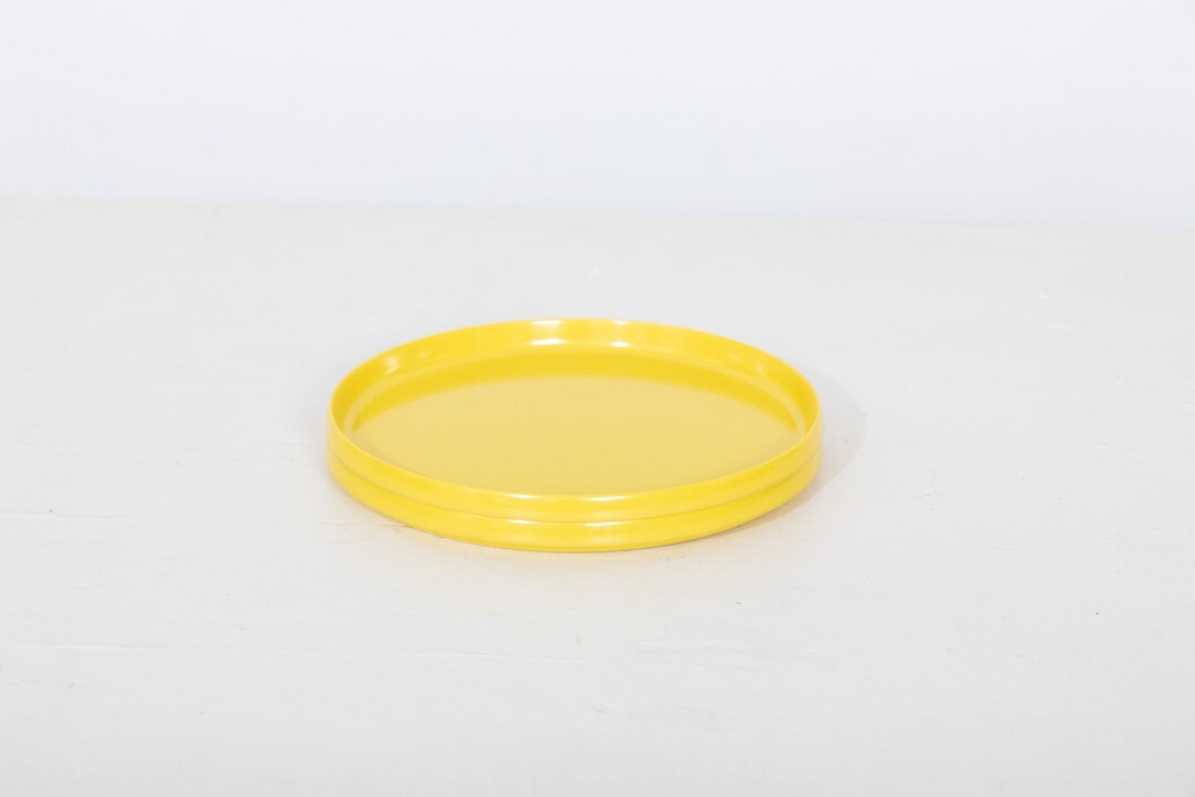 Plates Yellow Oblique by PMC Melamine Set of 2 - Etsy