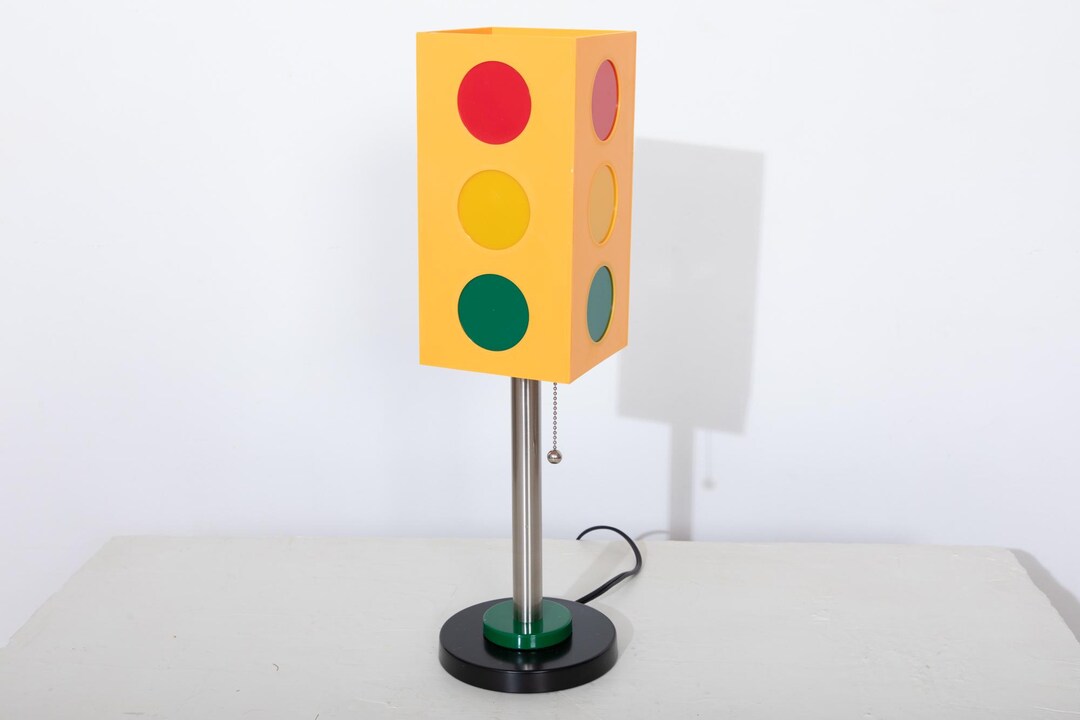 Traffic Light Table Lamp With Acrylic Shade - Etsy