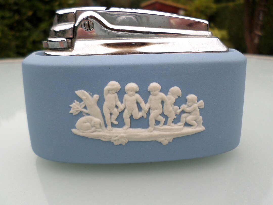 Table Lighter by Ronson in Wedgewood Blue Jasperware - Etsy