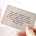 Personalised Wallet Card Your Own Wording Message Printed on - Etsy UK