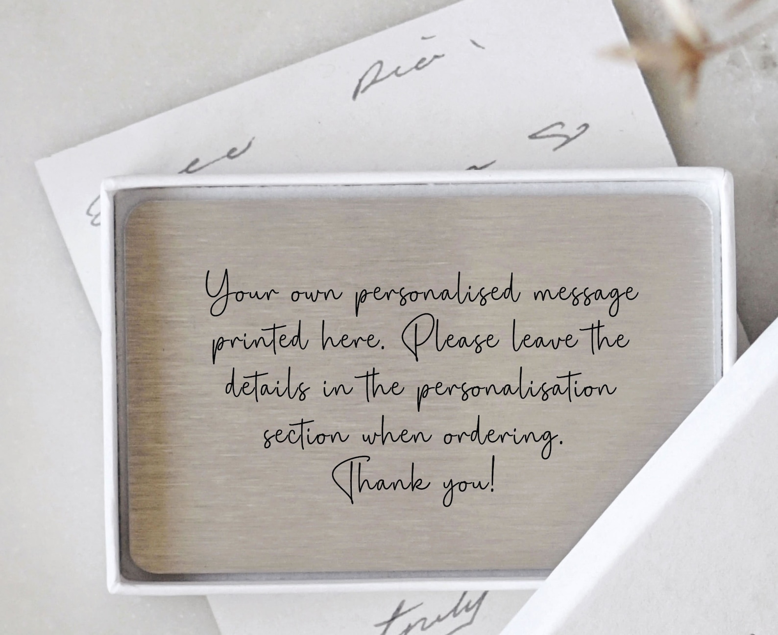 Personalised Sentimental Keepsake Wallet Card Handwriting - Etsy UK