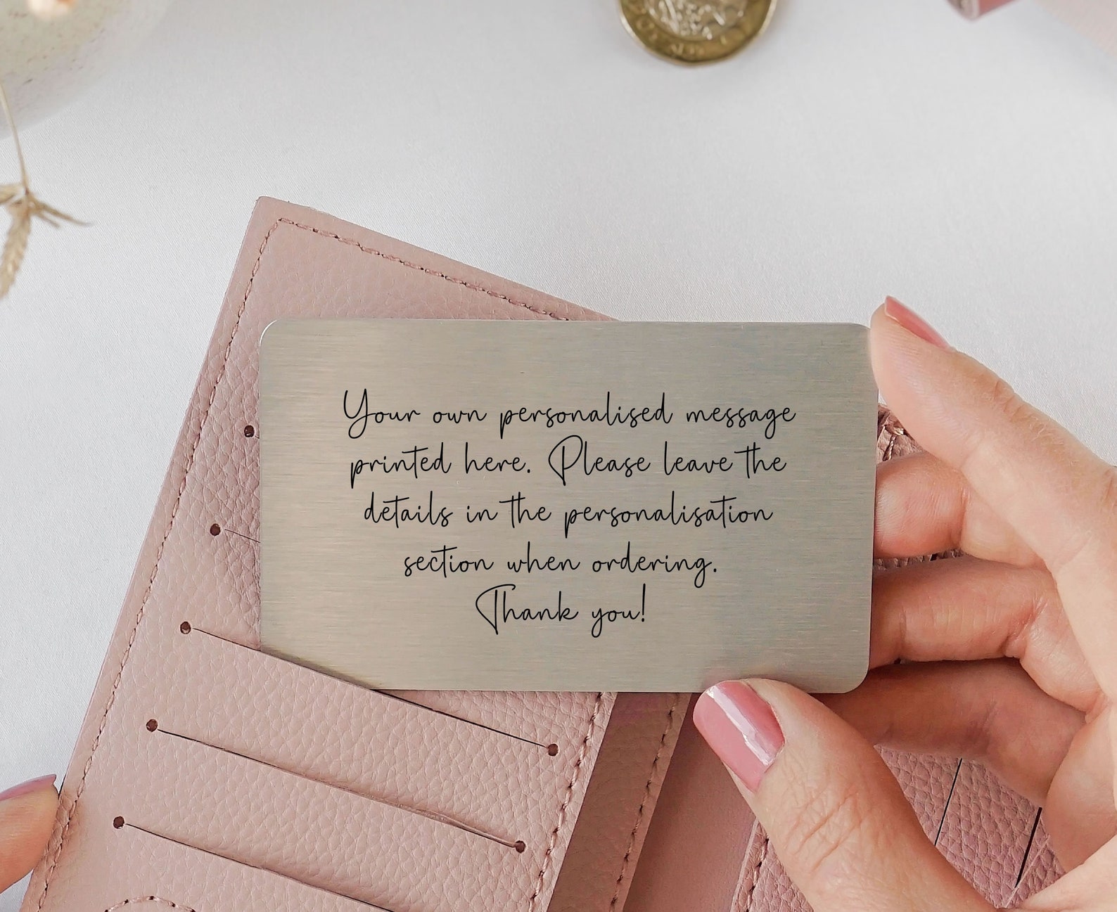 Personalised Sentimental Keepsake Wallet Card Handwriting - Etsy UK