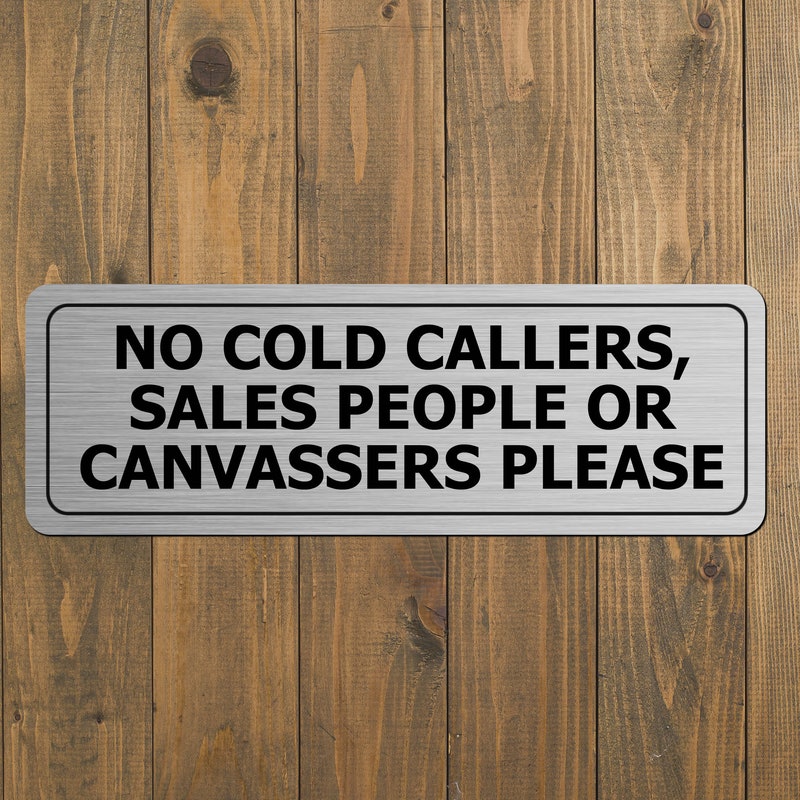 No Cold Callers Sign - Etsy UK