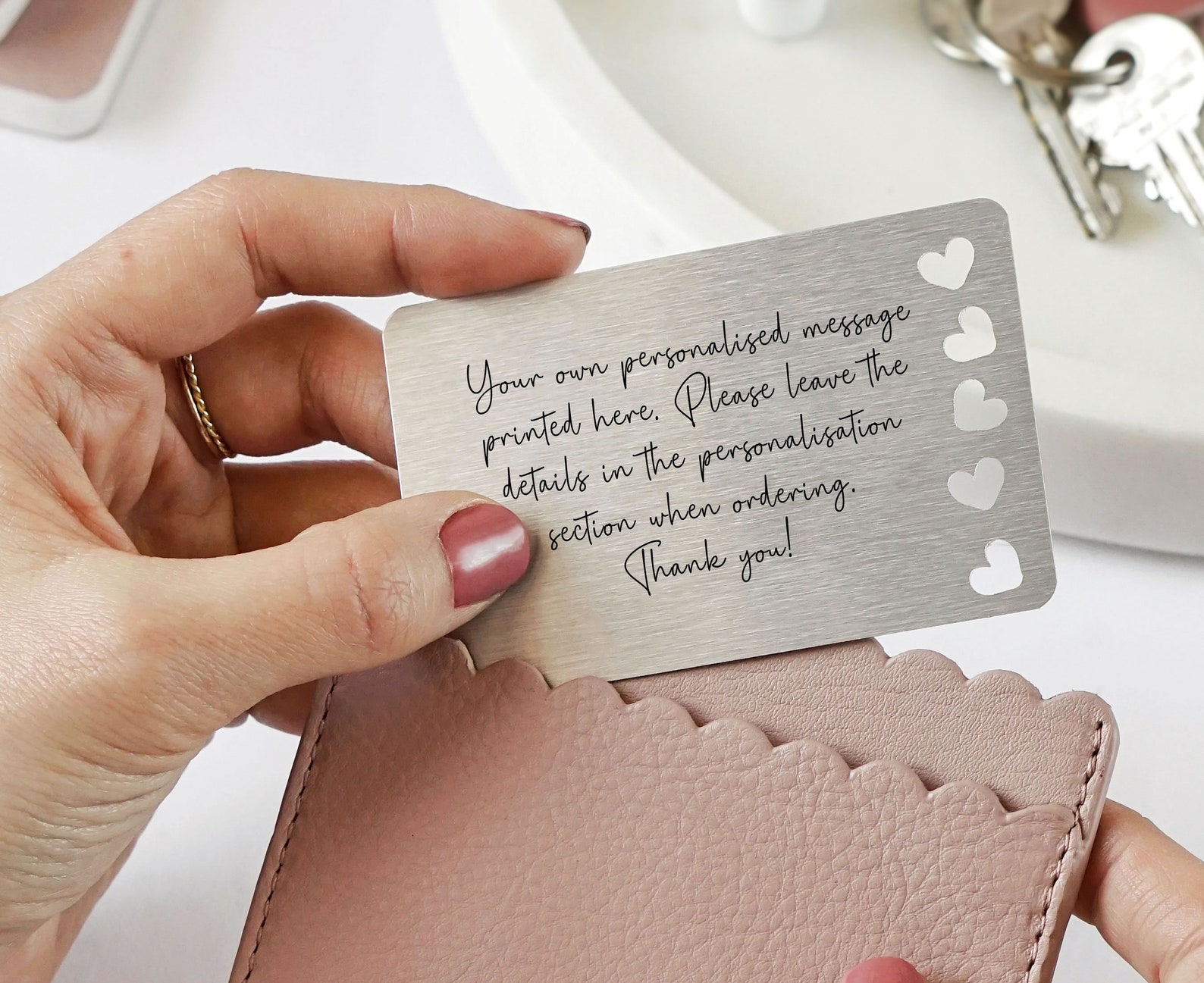 Personalised Sentimental Keepsake Wallet Card Handwriting - Etsy UK