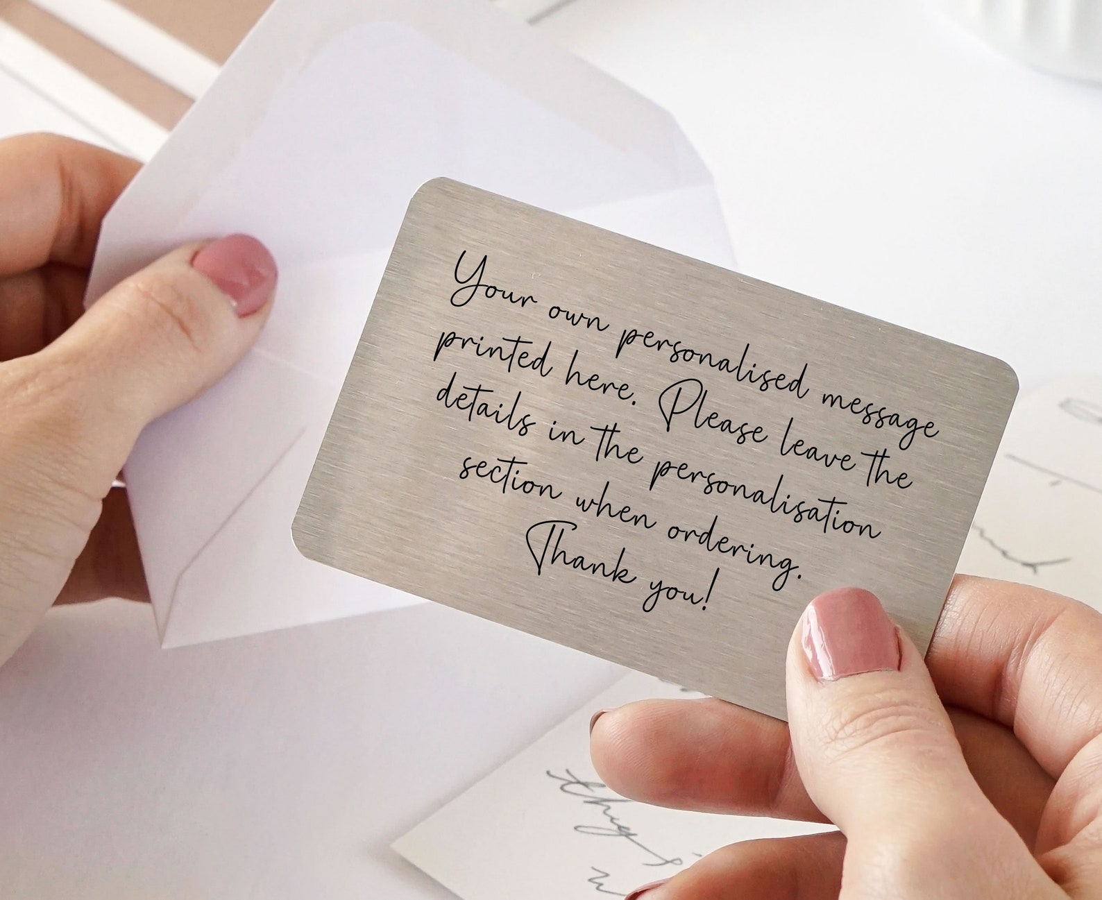 Personalised Sentimental Keepsake Wallet Card Handwriting - Etsy UK