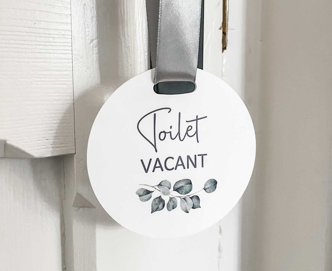 Engaged Vacant Bathroom Toilet Double Sided White Round Shaped Door ...