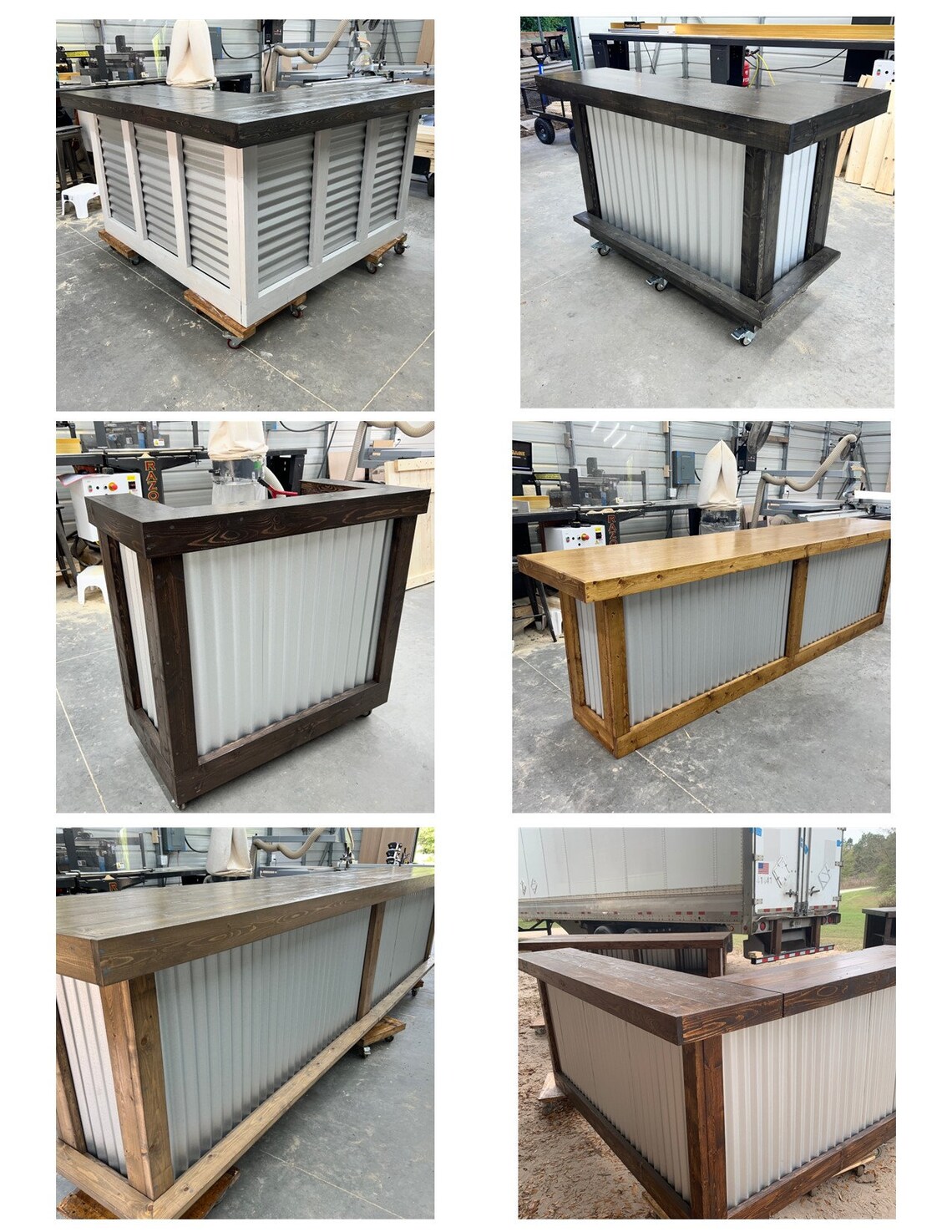 Metal Mobile Hostess Stand With 3 Shelves - Etsy
