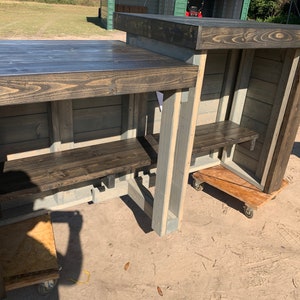 Coffee Shop Small Plank Top Solid Wood Counter With ADA Drop - Etsy