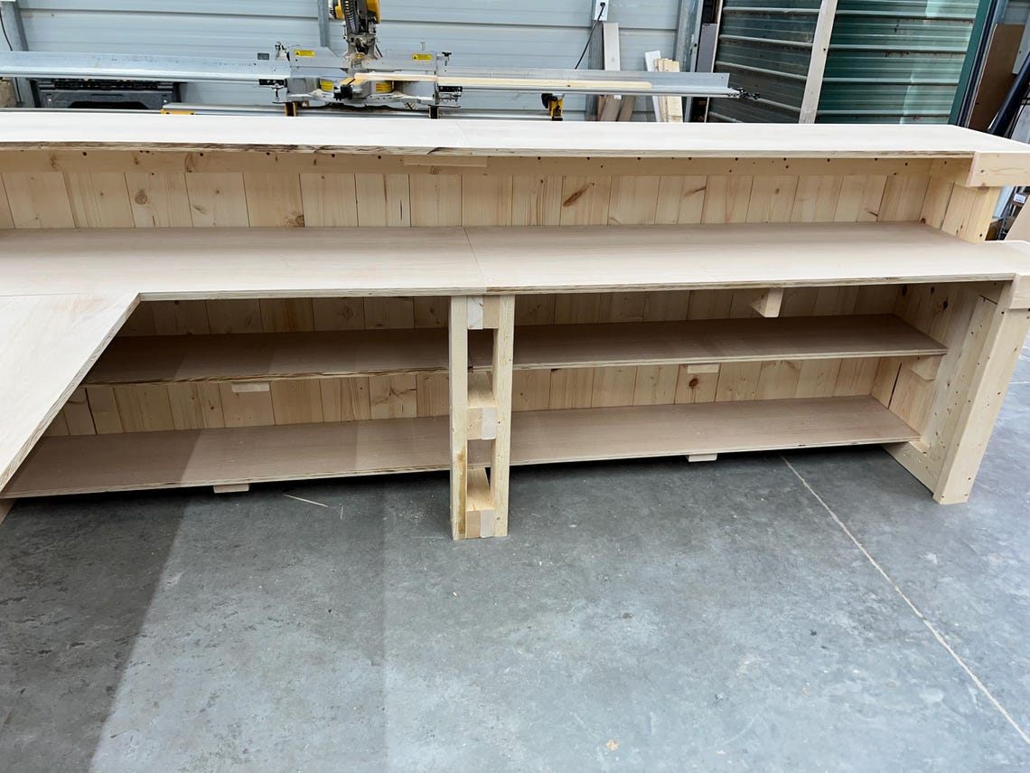 Aventura L Shape Large Sales Counter With ADA Drop Unfinished - Etsy