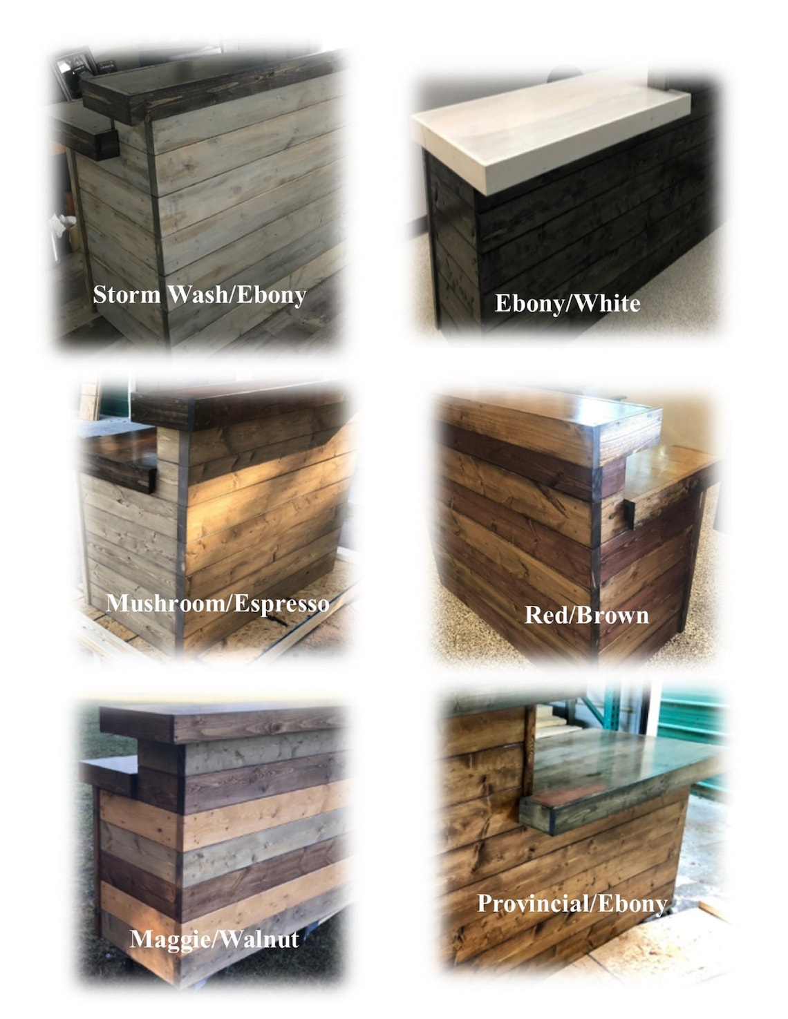 Hostess Station Rustic Barnwood Style Mobile Stand | Etsy