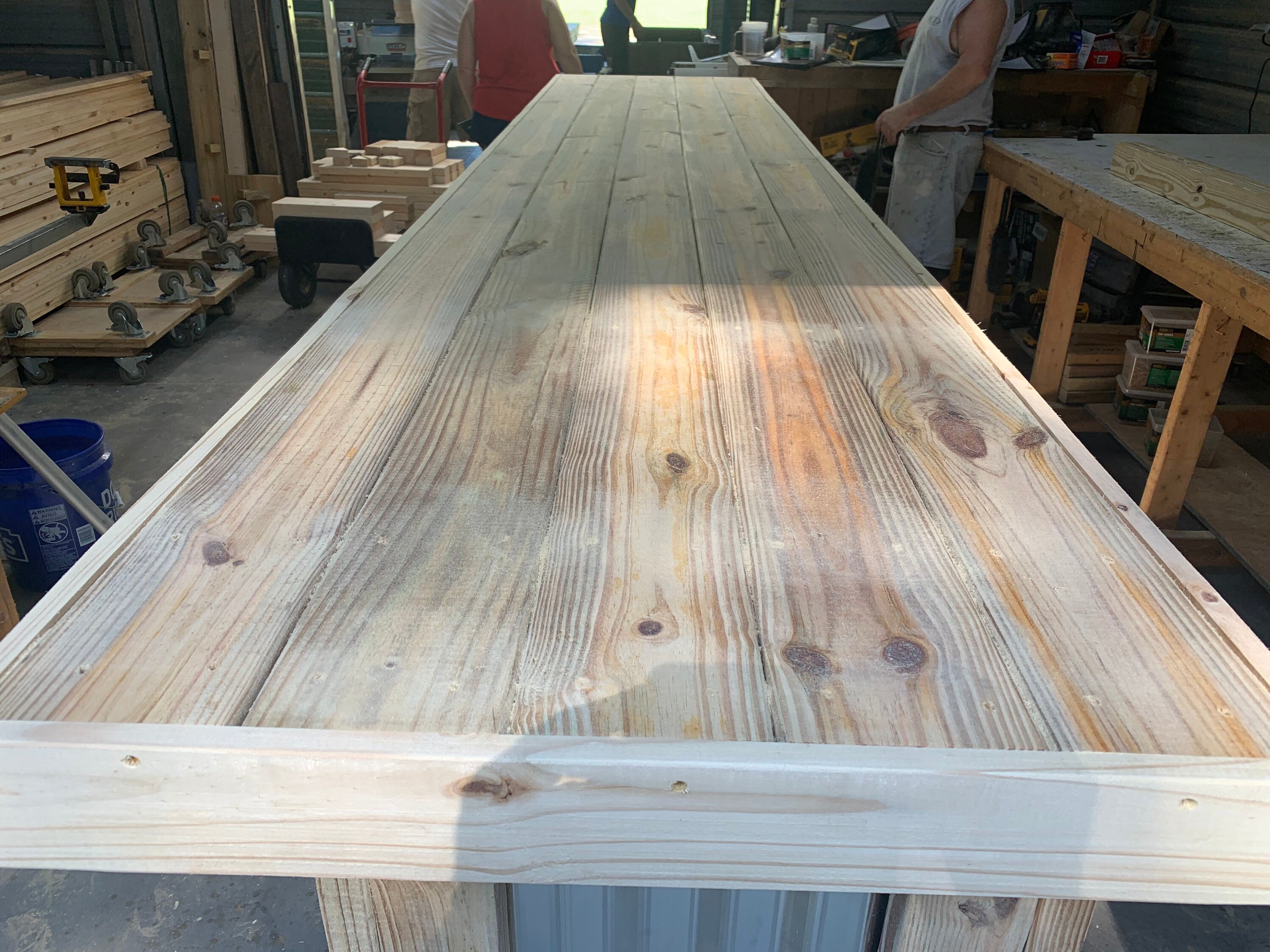 Straight Top Metal Large Outdoor - Rustic style real pressure treated ...