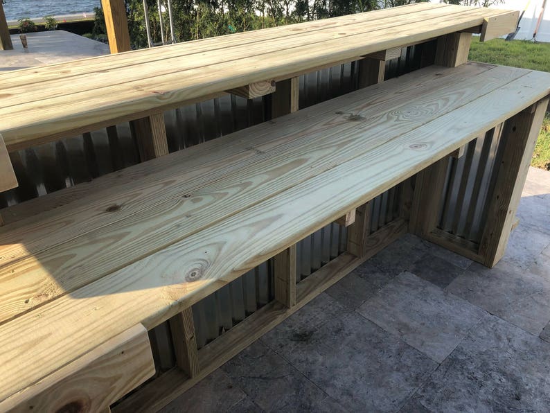 Kitchen Metal Straight Outdoor Rustic Bar | Etsy