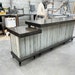 Retail Counter Metal Straight Large Finished Solid Wood & Metal Counter ...