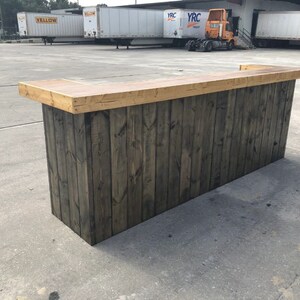 Ethan U-shaped Bar Finished Rustic Style 2-level Bar - Etsy