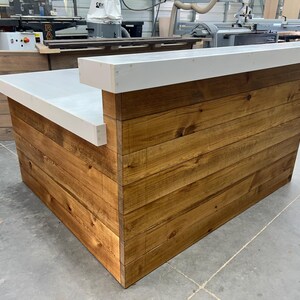 The Hello Shabby L Shape Reception Desk, Reception Counter, Salon Desk ...