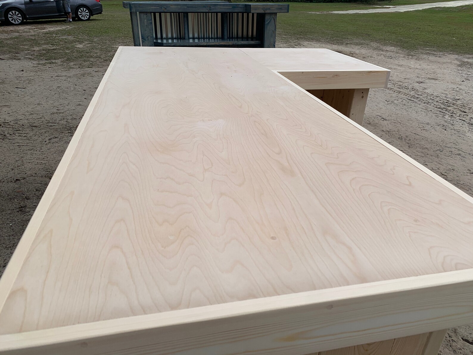 L Shape Wood Smooth Top Rustic Barnwood Style Pallet Style - Etsy