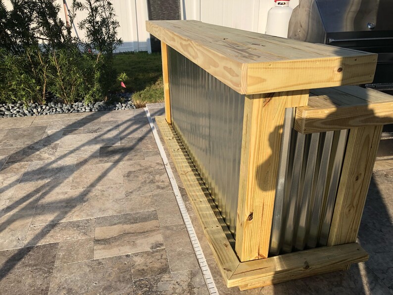 Kitchen Metal Straight Outdoor Rustic Bar - Etsy