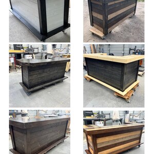 Angle Plank Top Finished - Solid Wood Bar, Curved Bar, Round Bar, Patio ...