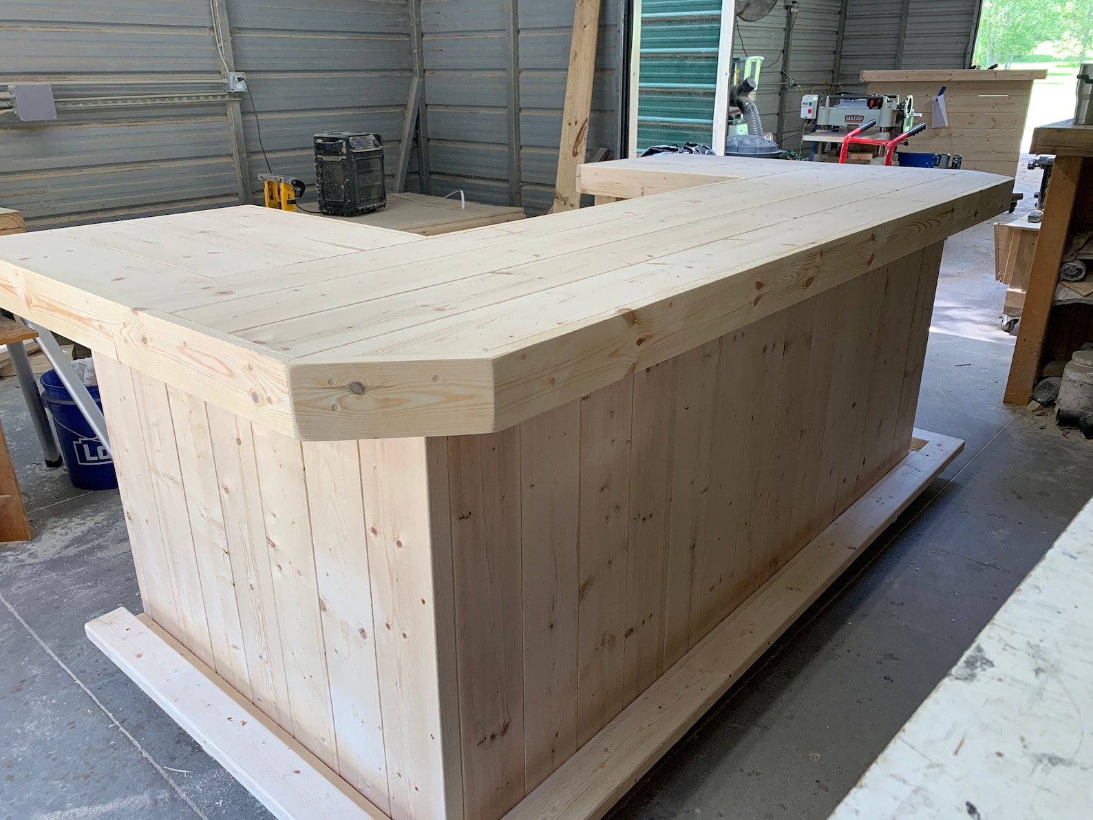 Mini Mega Wood U Unfinished Rustic Style Bar | Etsy