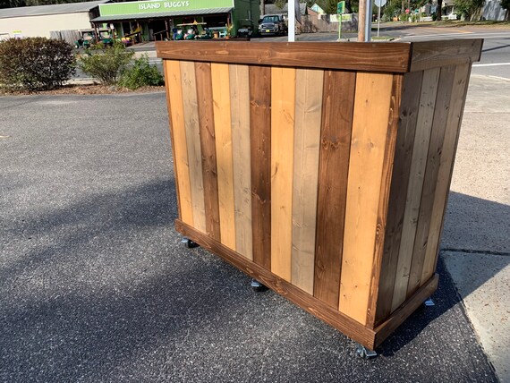 Hostess Station Rustic Barnwood Style Mobile Stand | Etsy