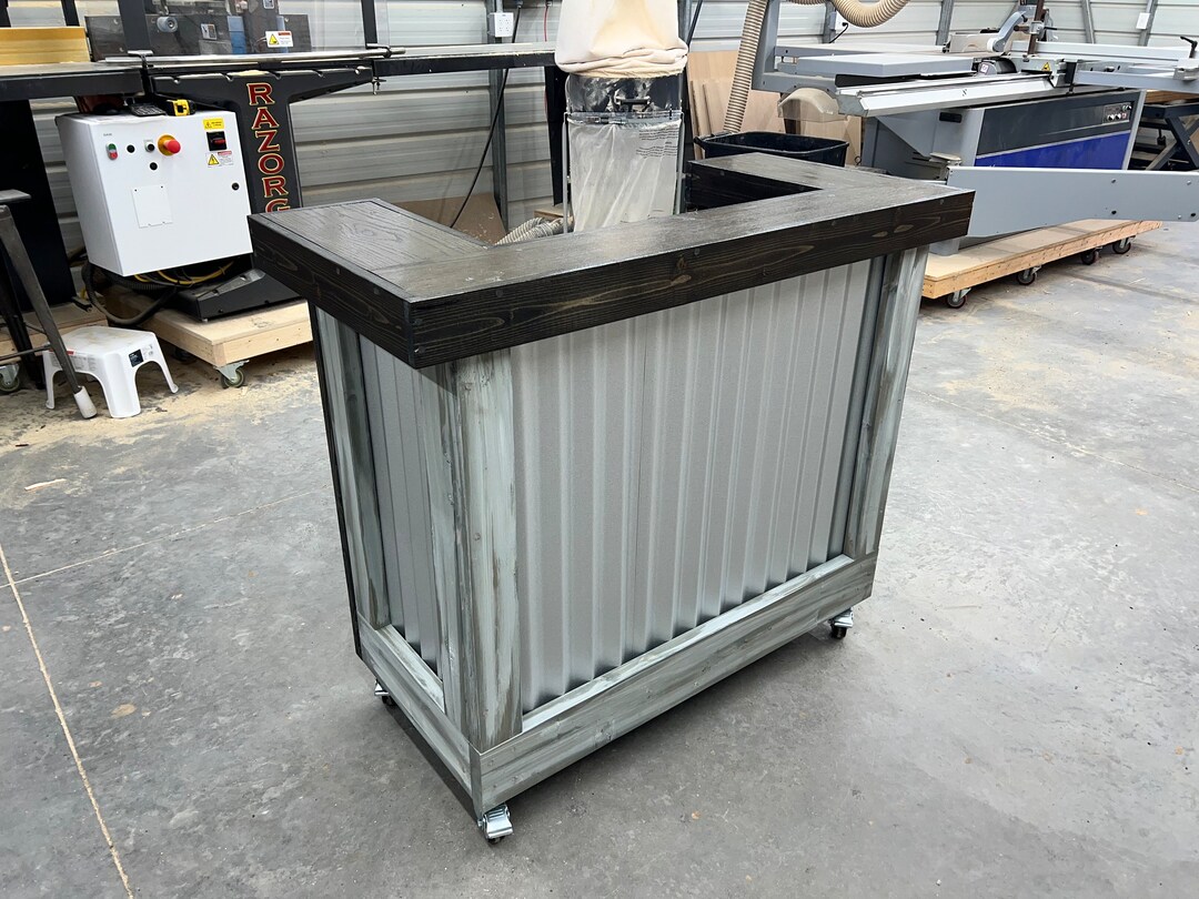 Metal Mobile Hostess Stand With 3 Shelves - Etsy
