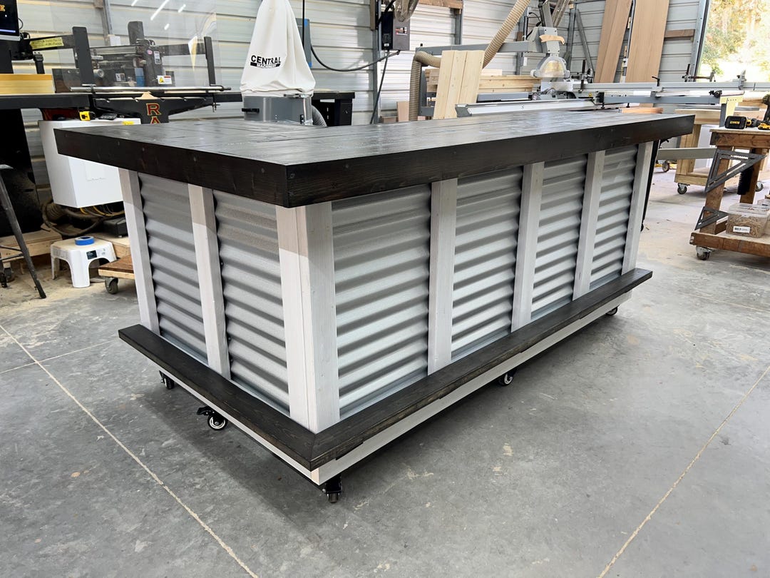 Metal Clark L Shape Covered Patio Home Bar - Etsy