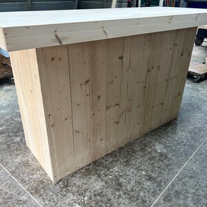 Straight Smooth Top Small Unfinished - Solid Wood Indoor Bar - Etsy