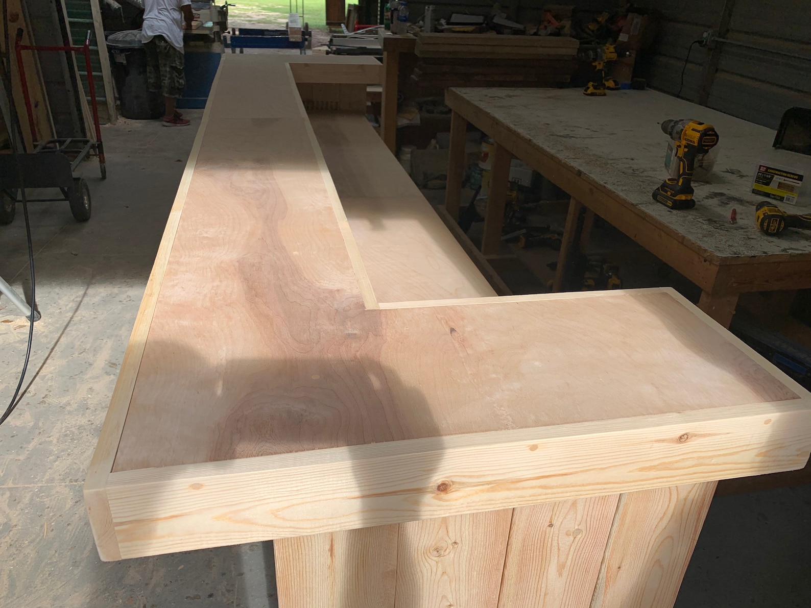 Ethan U-shaped Bar Unfinished Rustic Barnwood Style 2-level - Etsy