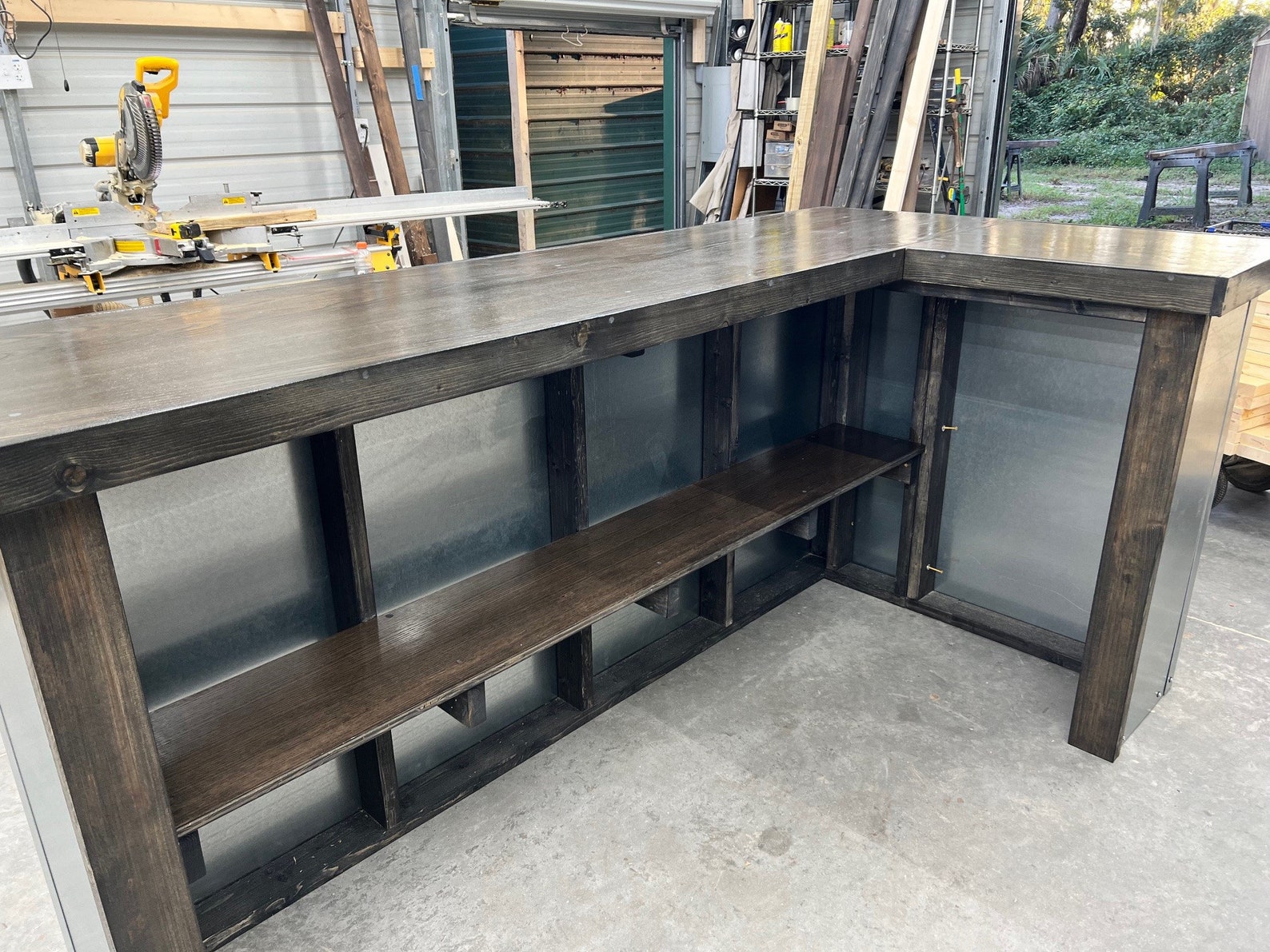 Flat Steely L Shape Metal Indoor Home Bar - Etsy