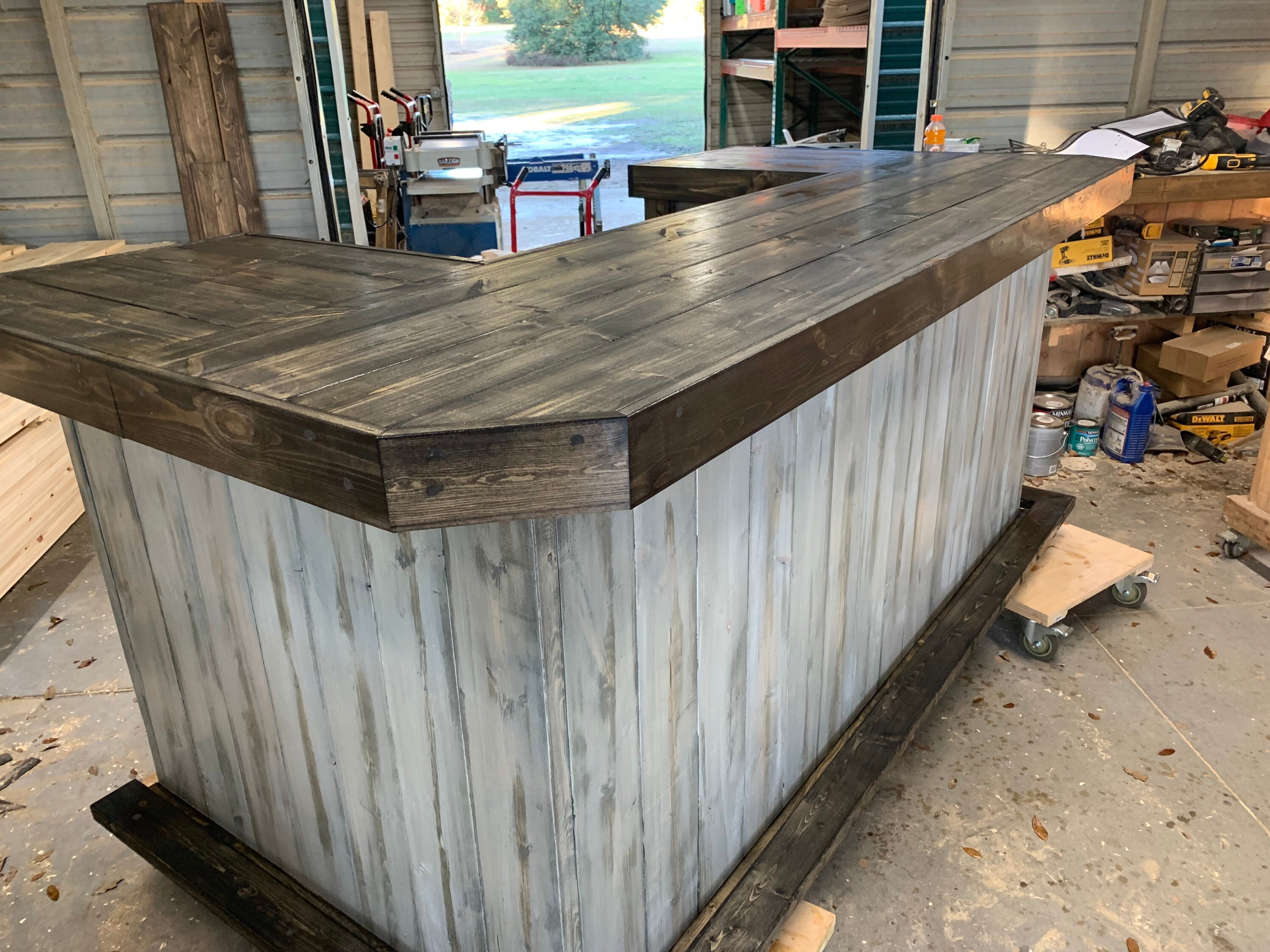 Mini Mega Wood U Finished - Rustic style bar
