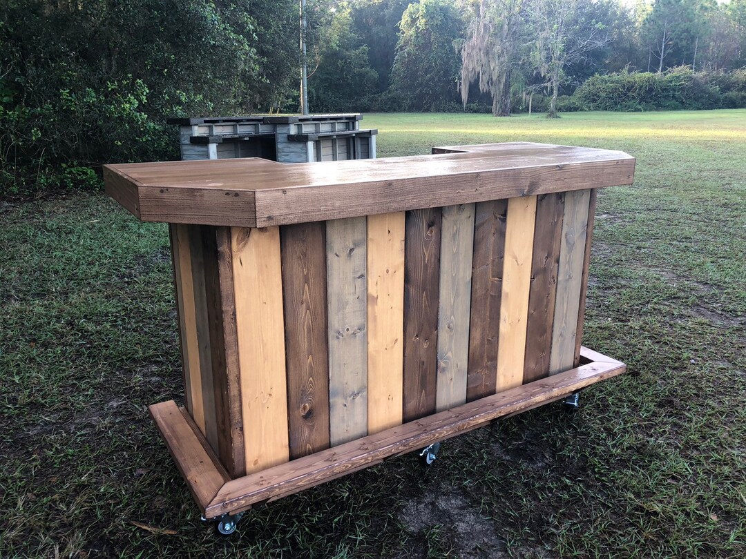 The Foo-bar Smooth Oak Top U Shape Bar - Industrial Bar, Basement Bar ...