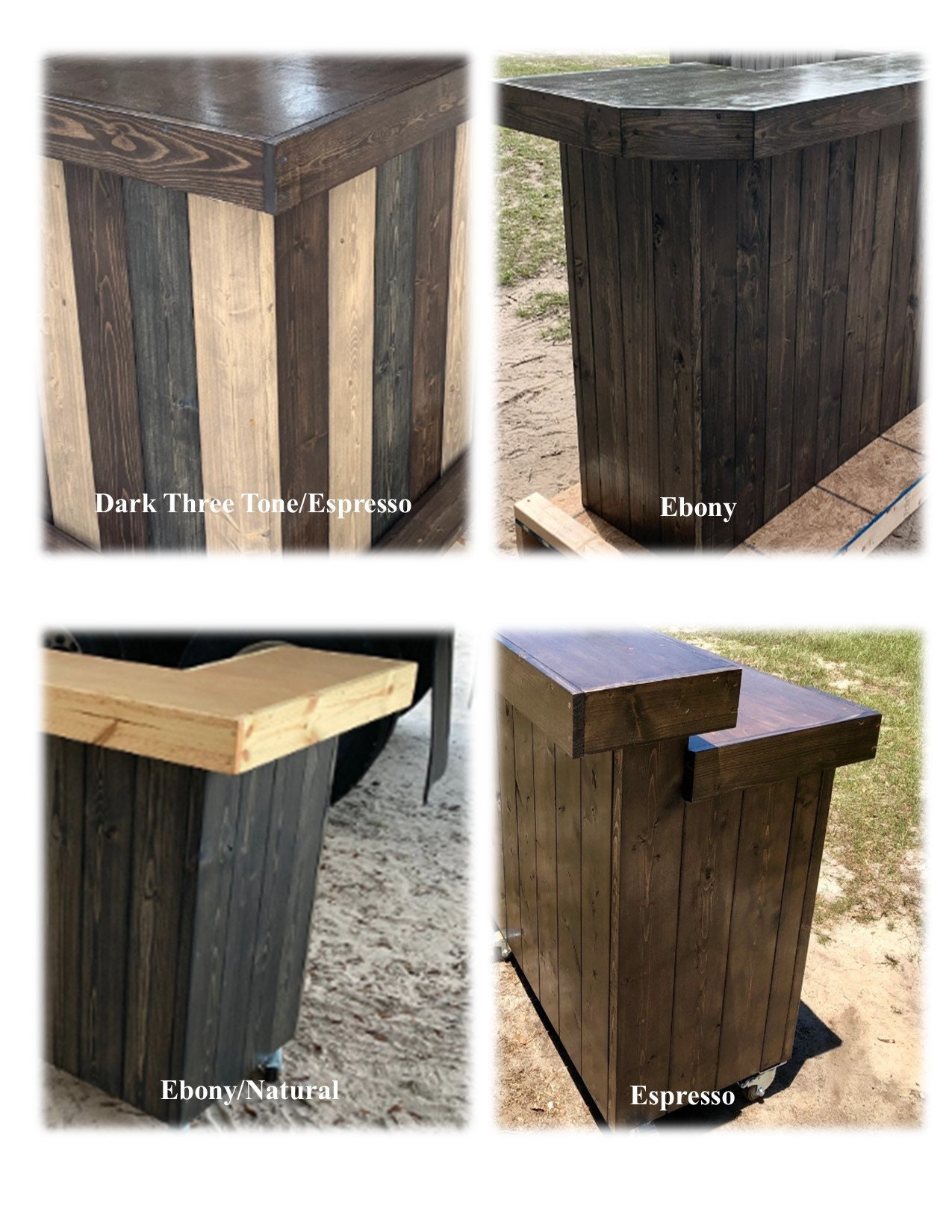 Kitchen Smooth Top L-Shape Small Finished - Rustic style 2-Level bar