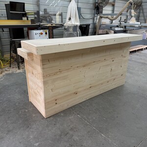 Buffet Horizontal Wide Top Smooth Top Unfinished - Solid Wood 2 Level ...