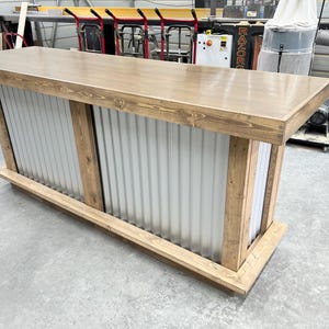Retail Counter Metal Straight Small Finished – Solid Wood & Metal ...