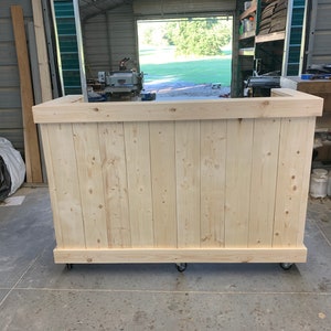 Unfinished Mobile Hostess Stand With 3 Shelves - Etsy