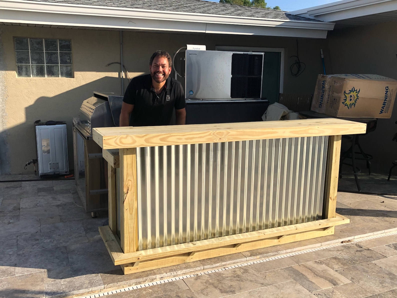 Kitchen Metal Straight Outdoor Rustic Bar | Etsy