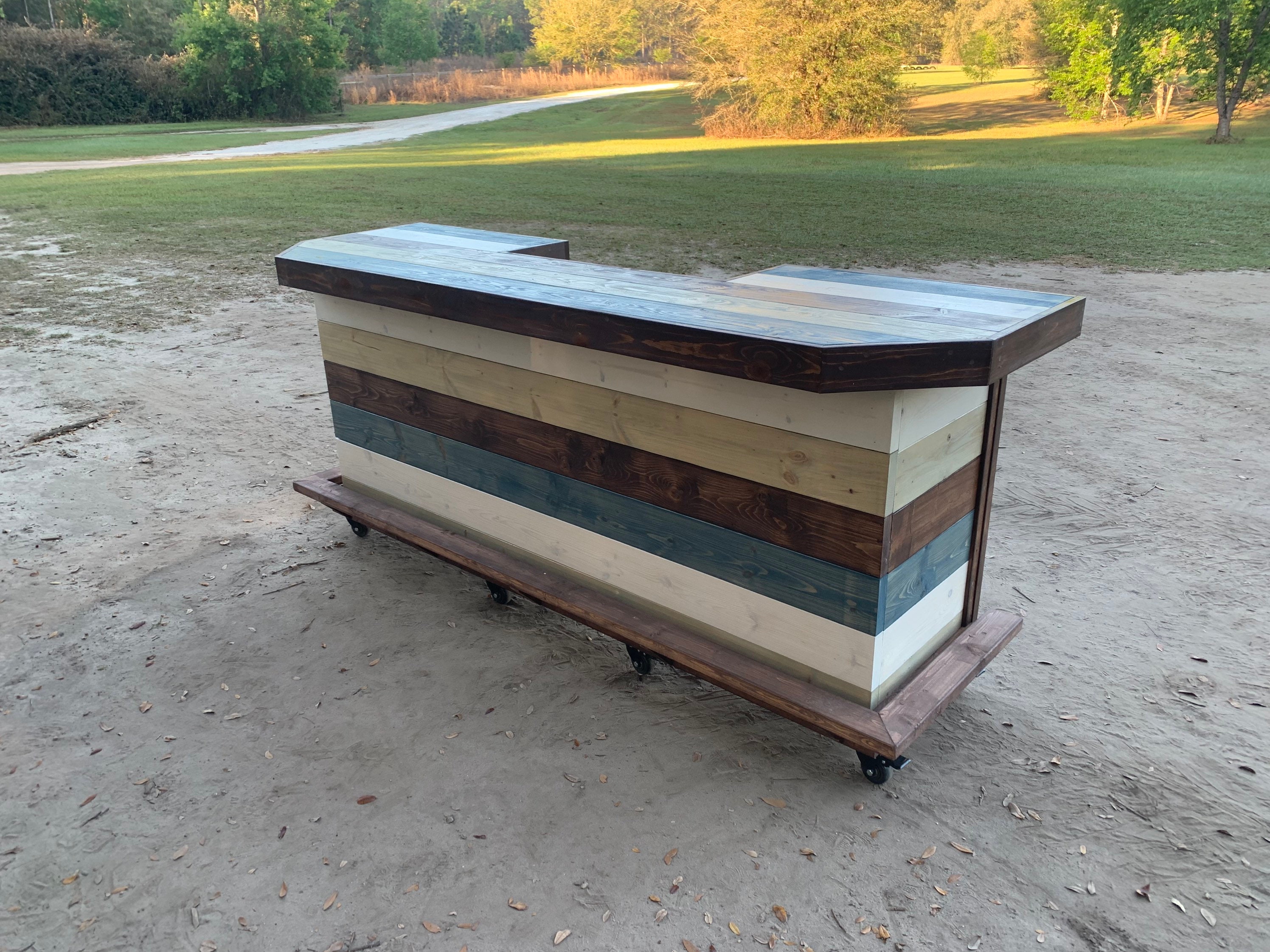 Horizontal Planktop U Top Bar Finished - Rustic shabby chic barnwood ...