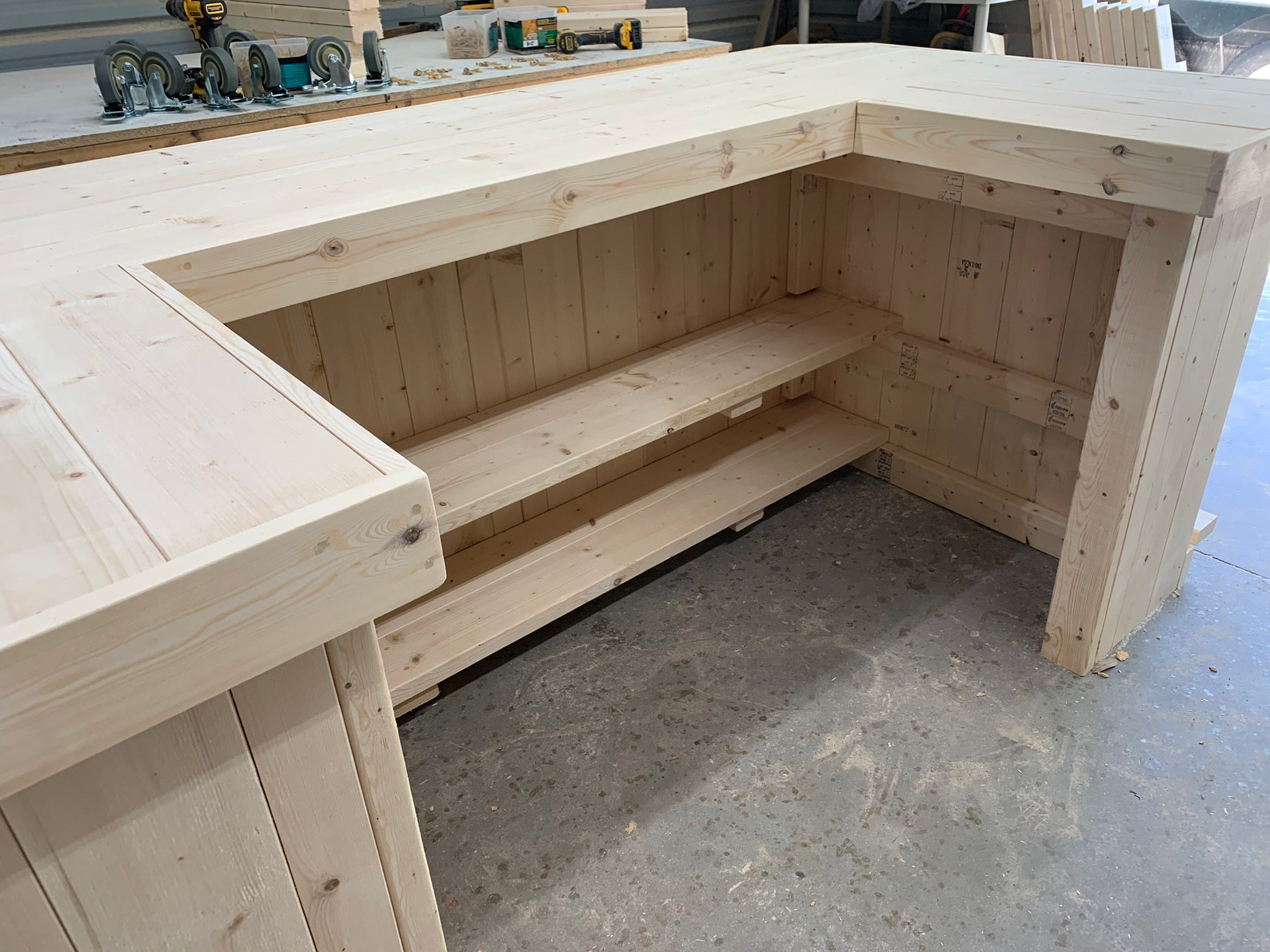 Mini Mega Wood U Unfinished Rustic Style Bar | Etsy